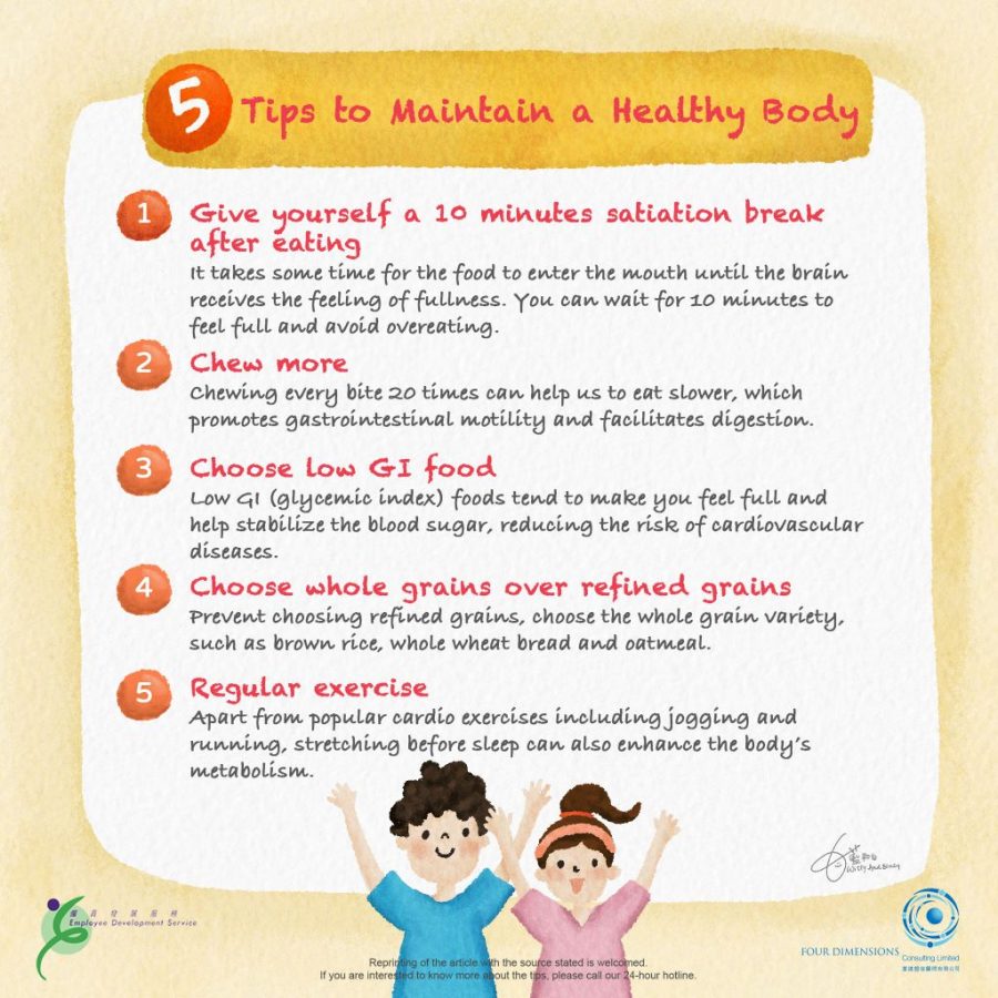 202308 5 Tips to Maintain a Healthy Body - 富達盟信 | Four Dimensions ...